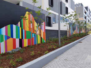 Apartment Building Public Art Mural - Meriton - The Art of Wall